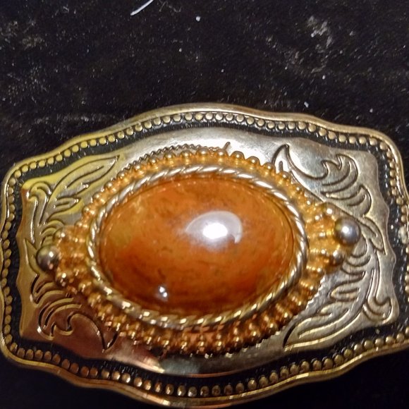None | Accessories | Vintage Belt Buckle Very Nice Rusty Color Stone 2 ...